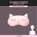Pink Cat Sleeping Mask Vtuber Asset | Cute Eye Mask 2D Head Prop ...