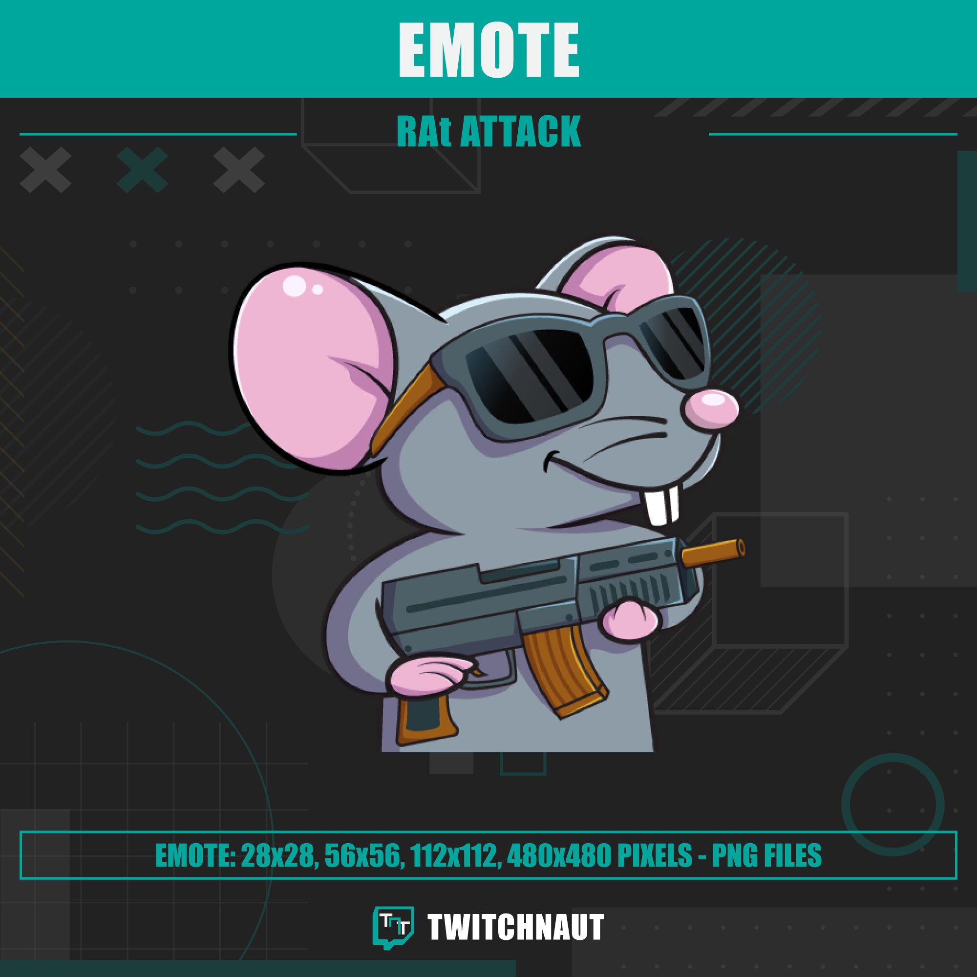 Rat Attack Twitch Emote | Escape From Tarkov Rat Emote | Loot Rat ...