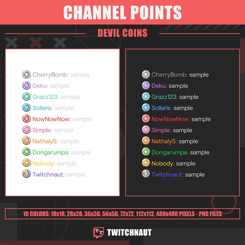Devil Horns Twitch Channel Points | Demon Coin Twitch Badges | Demonic ...