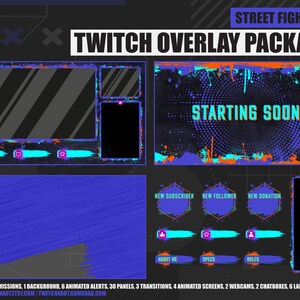 Street Fighter 6 Twitch Overlay Package | Graffiti Animated Twitch ...