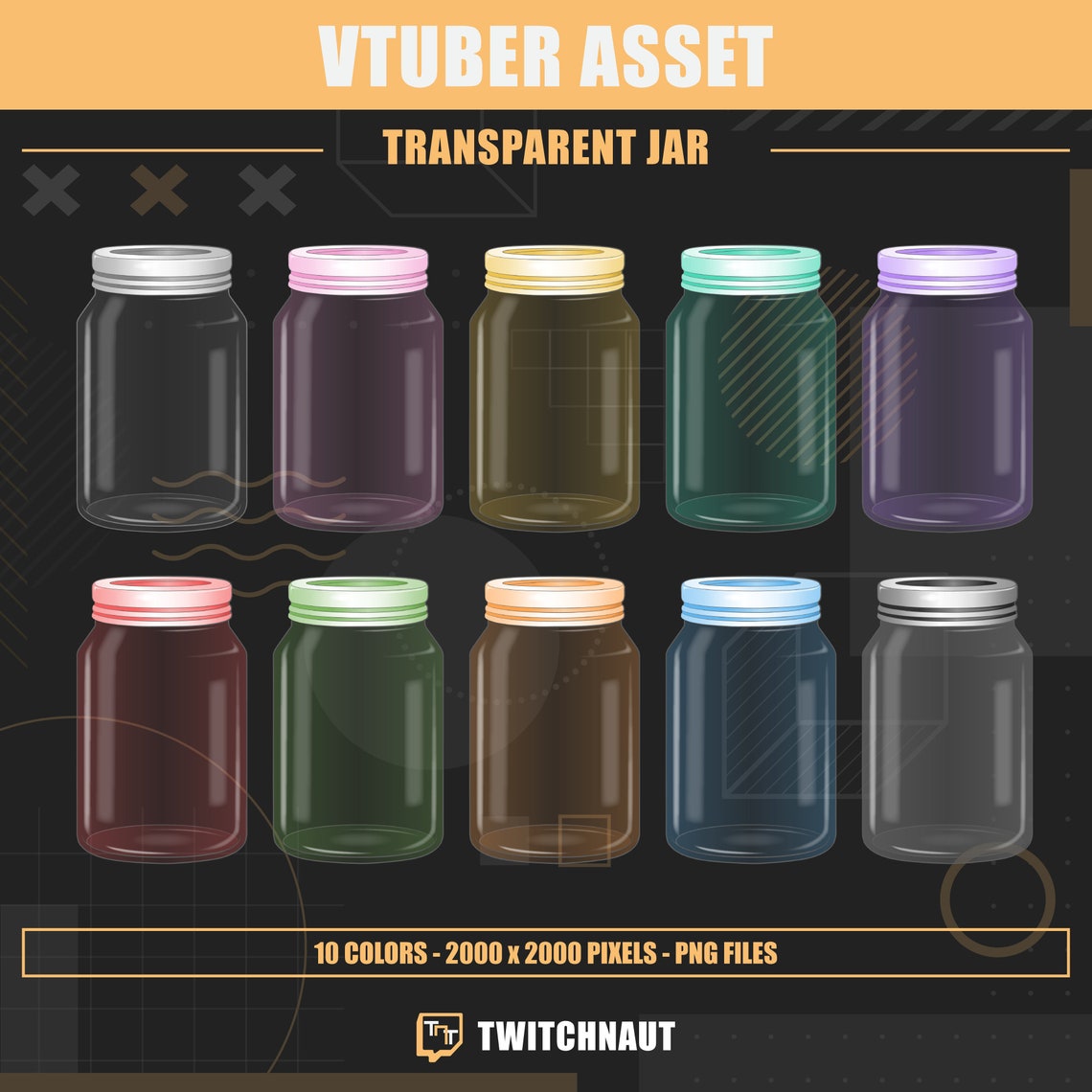 Transparent Jar Vtuber Asset Funny Pngtuber Stream Props Veadotube ...