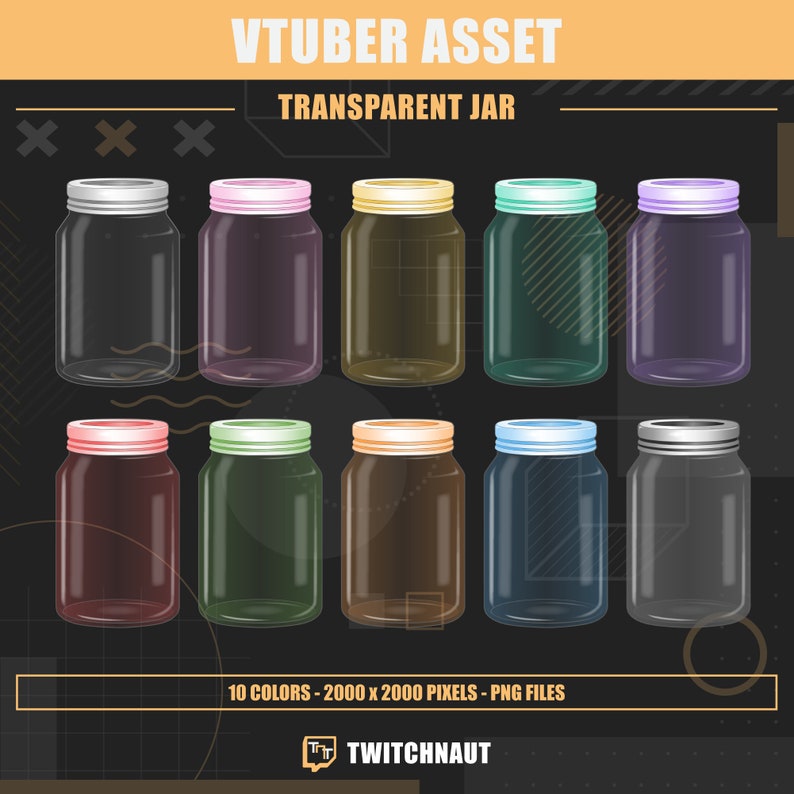 Transparent Jar Vtuber Asset | Funny Pngtuber Stream Props | Veadotube ...