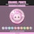 Pink Cat Sleeping Mask Vtuber Asset | Cute Eye Mask 2D Head Prop ...