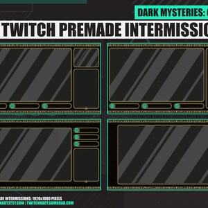 Black & Gold Animated Twitch Overlay Package | Dark Witch Stream Pack ...