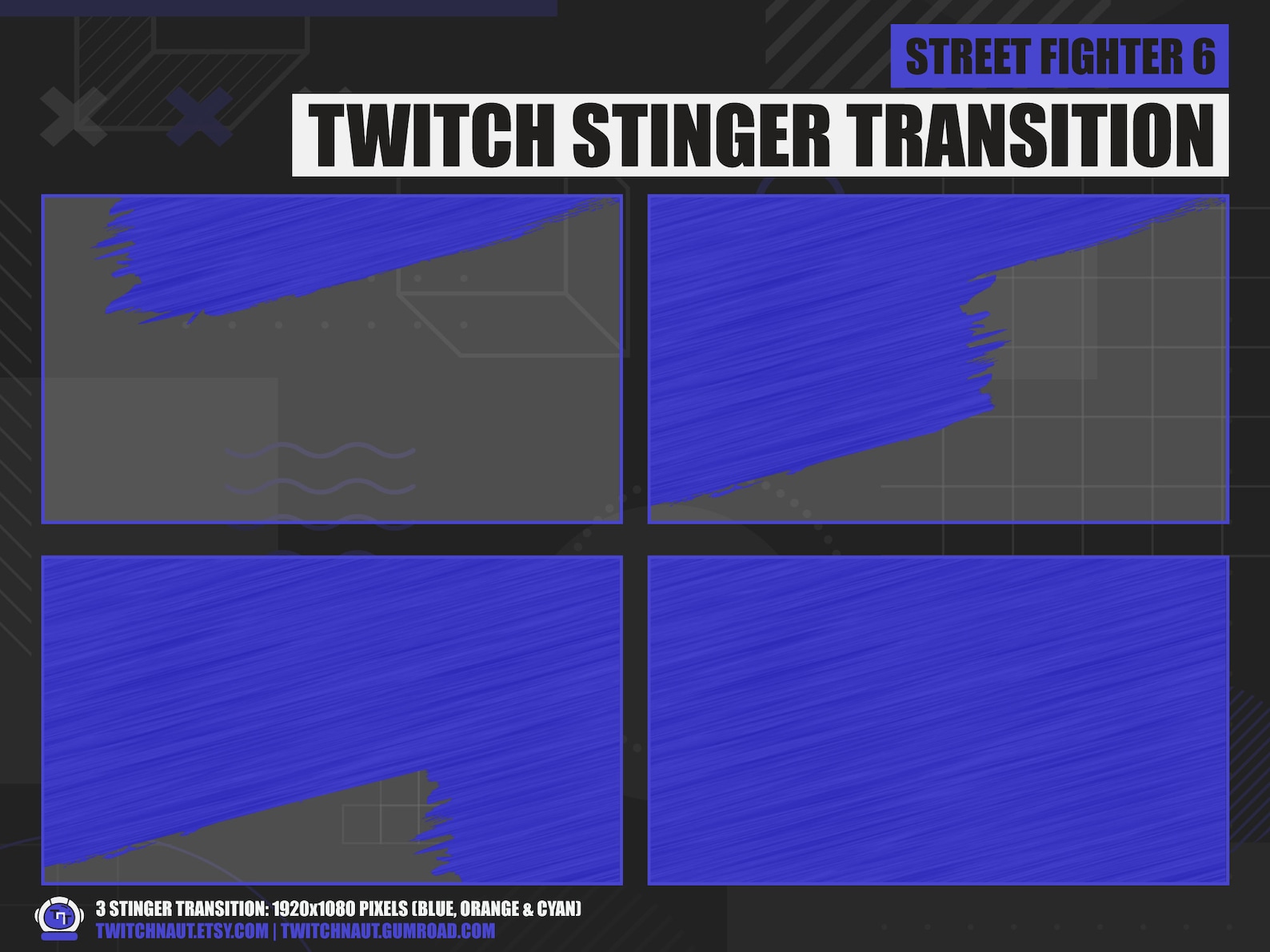 Street Fighter 6 Twitch Overlay Package | Graffiti Animated Twitch ...