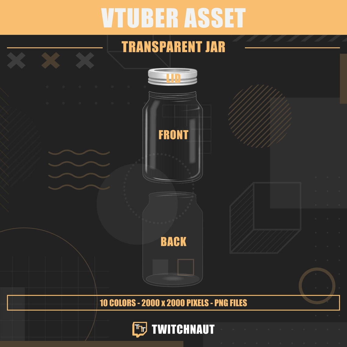 Transparent Jar Vtuber Asset Funny Pngtuber Stream Props Veadotube ...