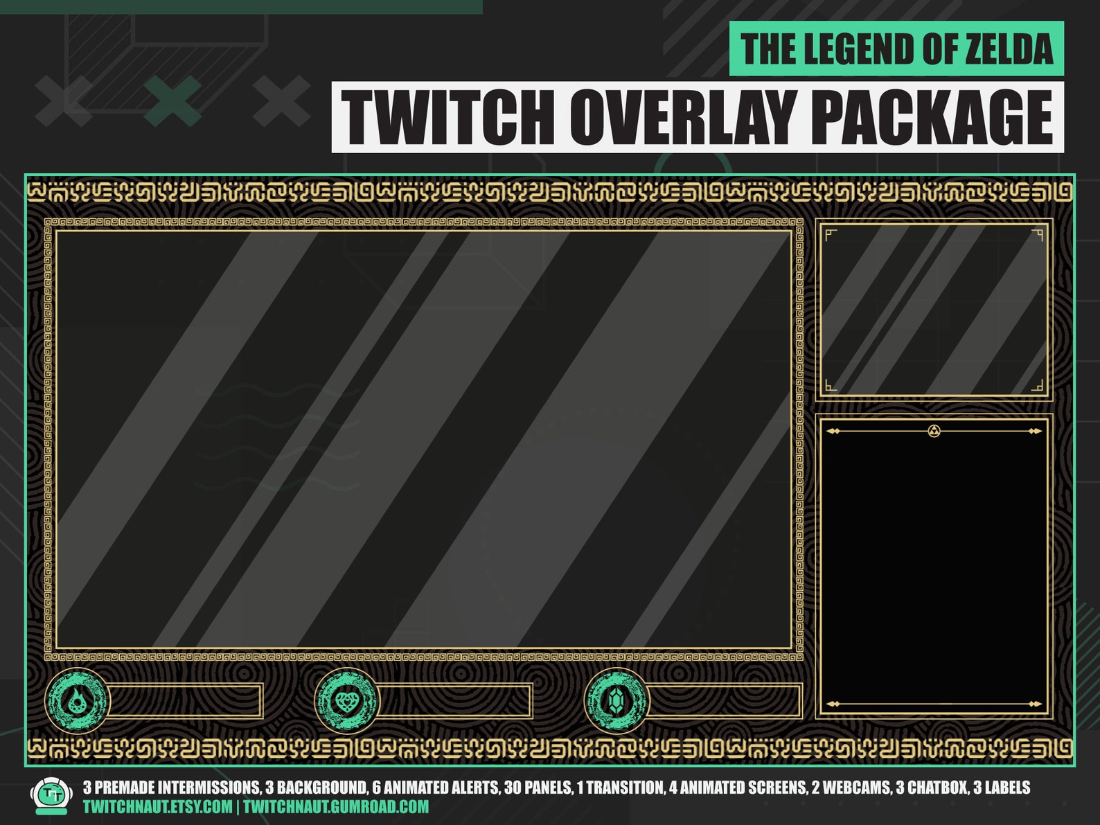 Zelda Tears of the Kingdom Twitch Overlay Package | the Legend Ofzelda ...