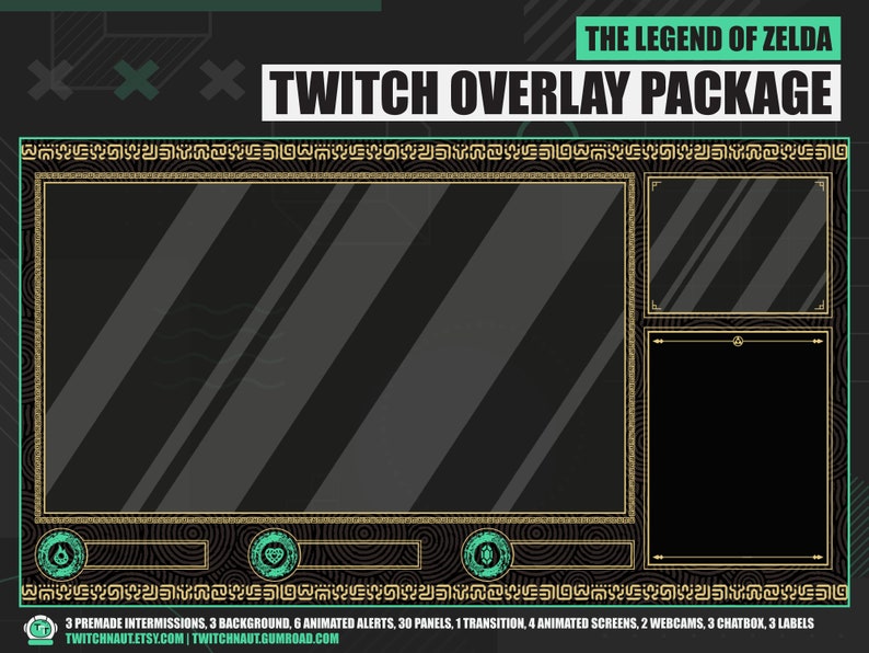 Zelda Tears of the Kingdom Twitch Overlay Package | the Legend Ofzelda ...