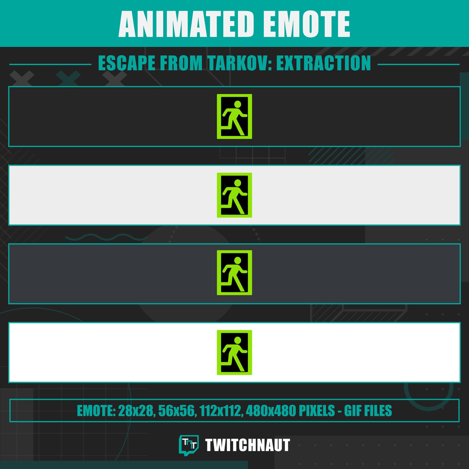 Animated Escape From Tarkov Emote for Twitch | Extraction Icon Discord ...
