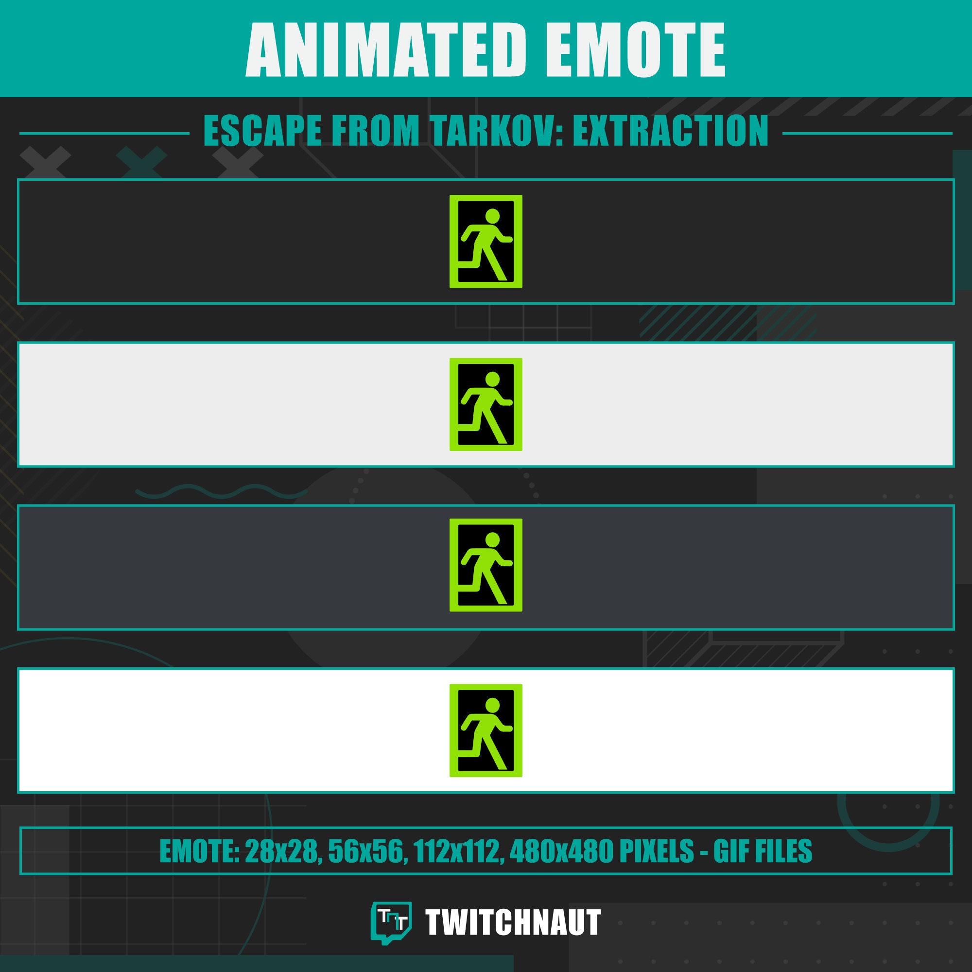 Animated Escape From Tarkov Emote for Twitch | Extraction Icon Discord ...