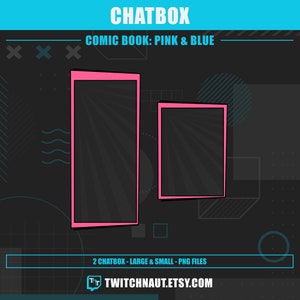 Animated Pink & Blue Comic Twitch Overlay Package | Animated Twitch ...