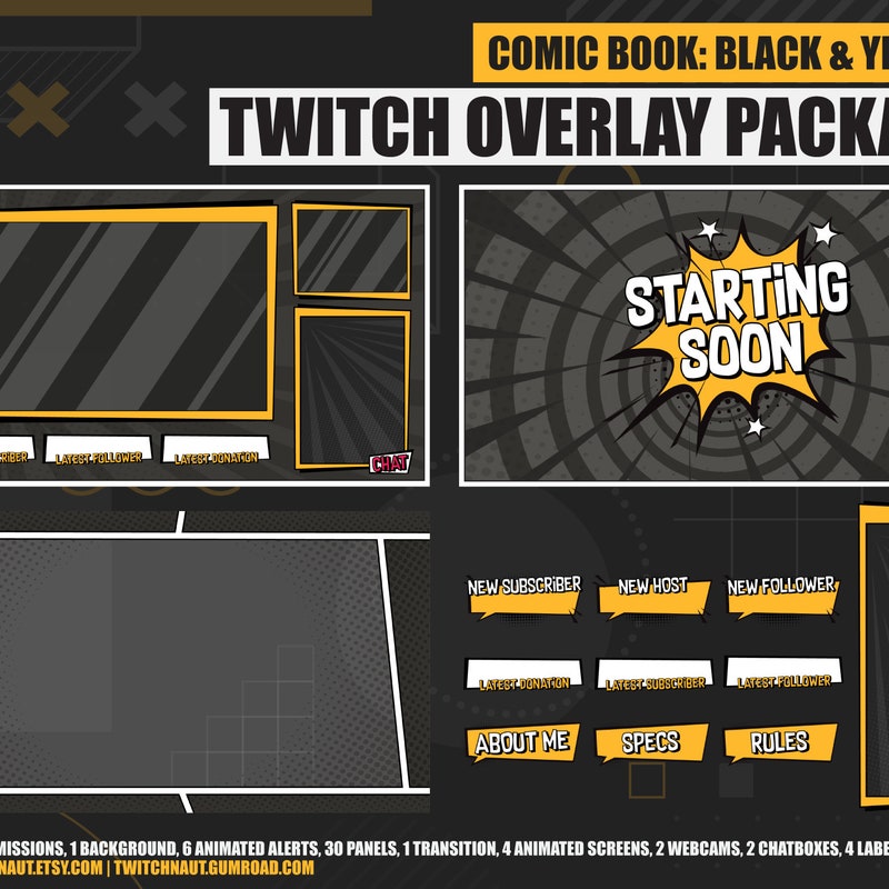 Anime Twitch Overlay - Etsy