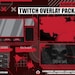 Red Horror Animated Twitch Overlay Package | Bloody Gothic Twitch ...