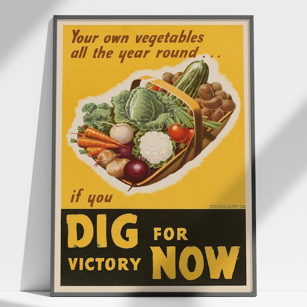 Dig for Victory Poster - Etsy UK