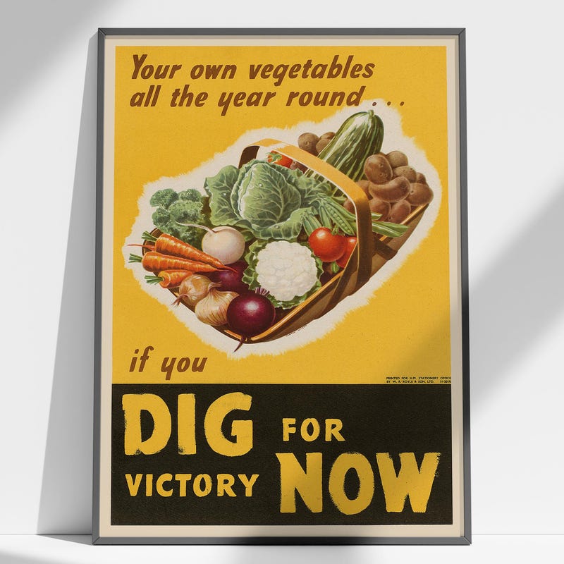 Dig for Victory Poster - Etsy UK