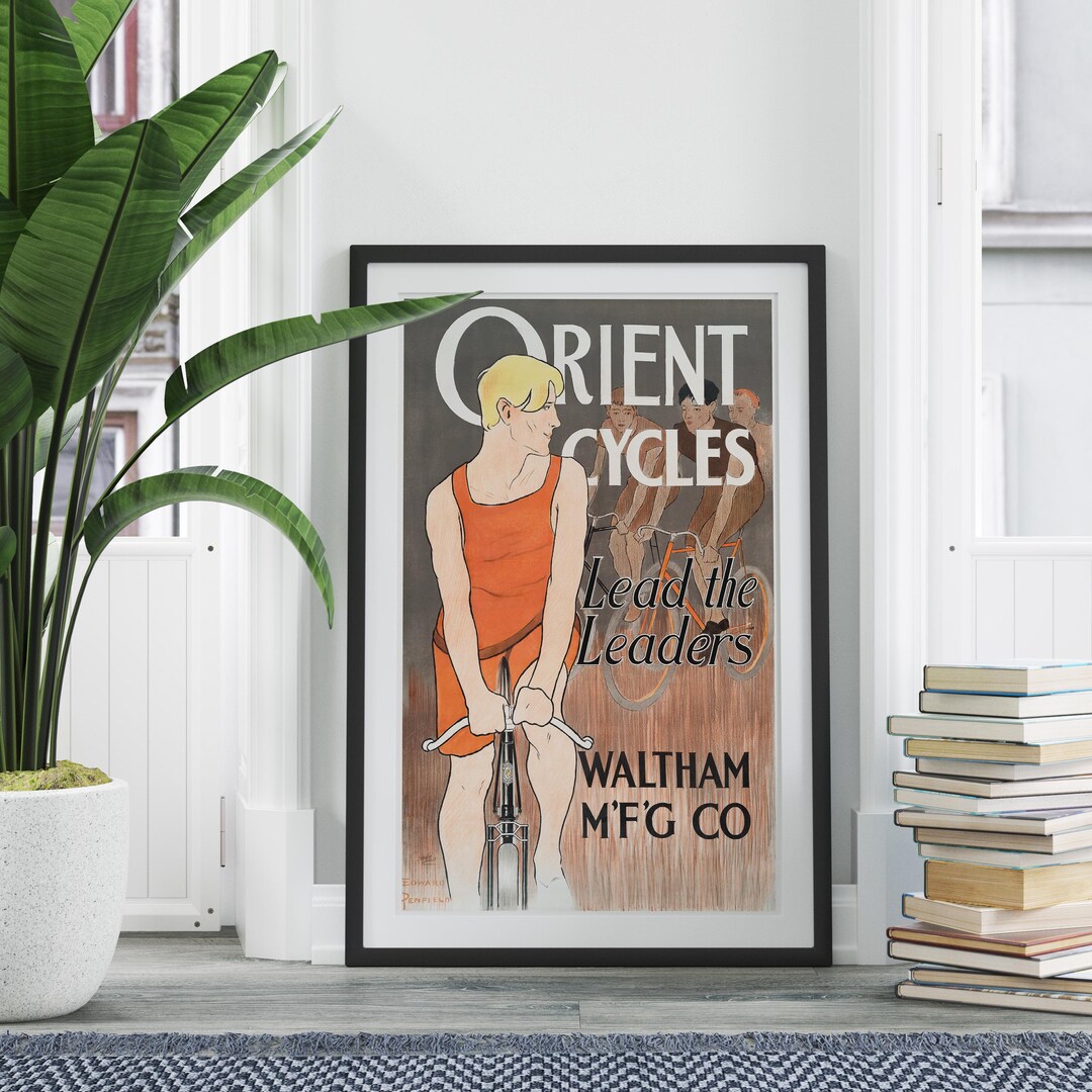 Vintage Print Bike Poster, 19th Century Vintage Advertising, Bike Race ...