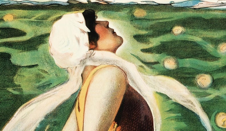 Swimmer Poster of Australian Swimmer Annette Kellerman, 1920s Poster ...