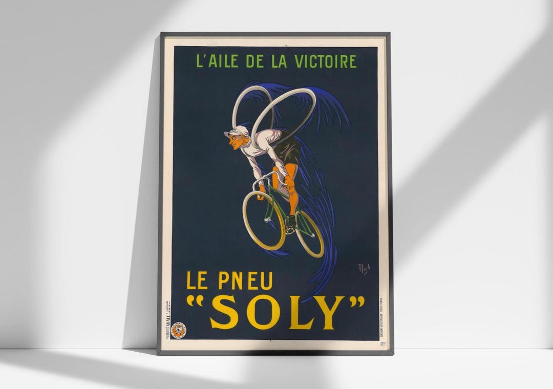 French Cycling Poster, 1920s Vintage Print, Retro Bike Tyre Poster ...