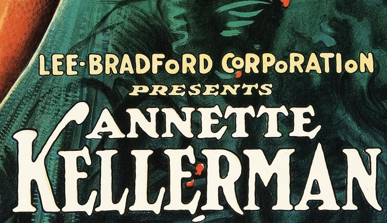 Swimmer Poster of Australian Swimmer Annette Kellerman, 1920s Poster ...