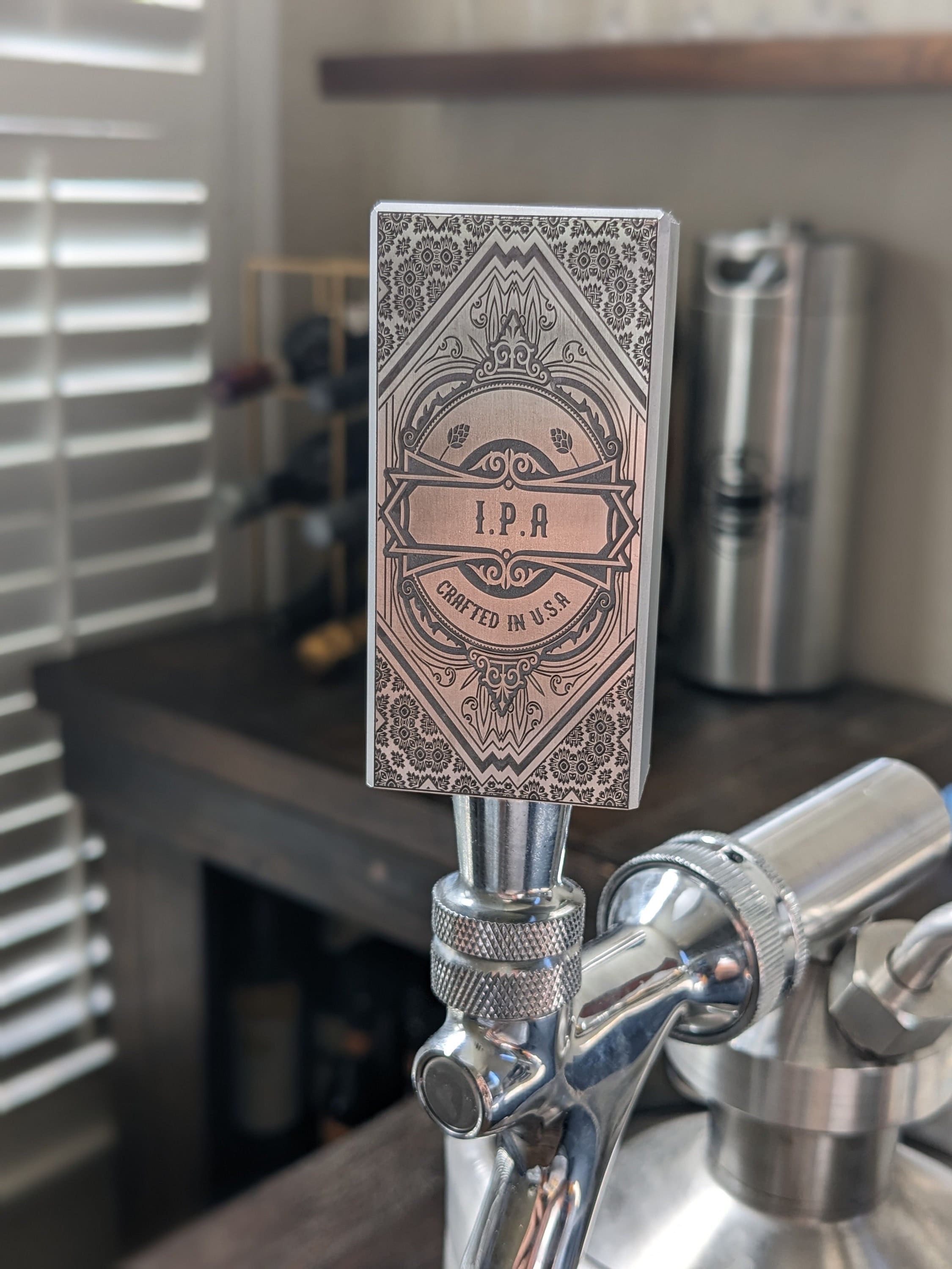 Personalized Aluminum Beer Tap Handle | Custom CNC Milled Kegerator ...