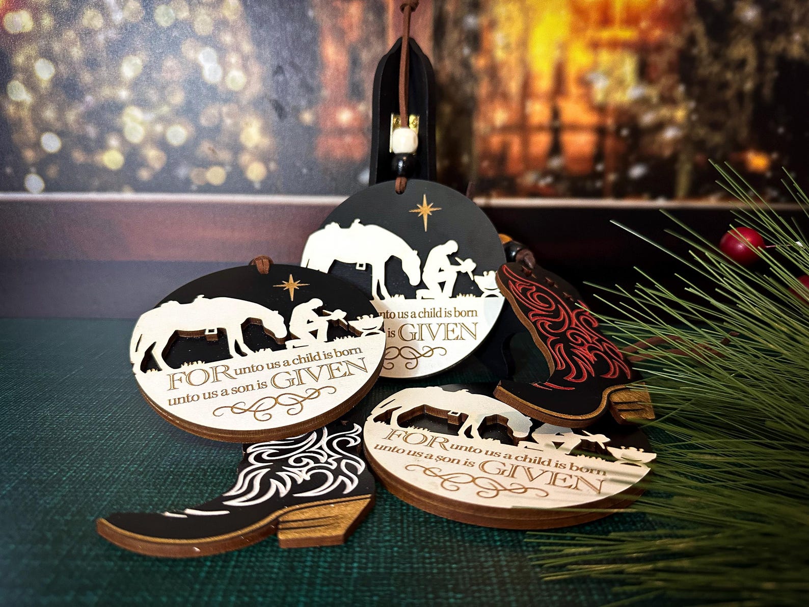 Cowboy Christmas Ornament, Western Christmas, Farmland Christmas ...