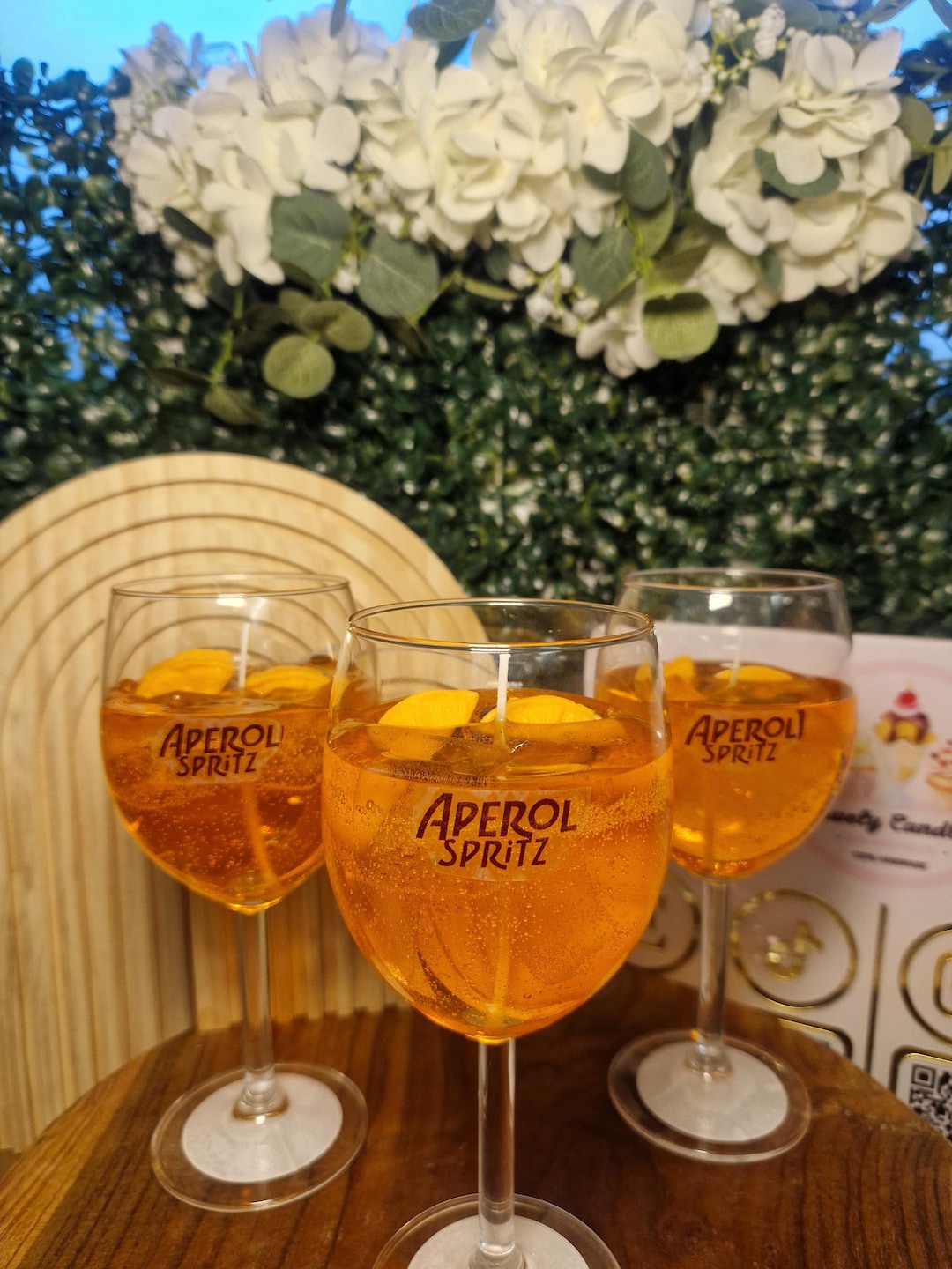 Aperol Spritz Candle in a Glass, Cocktail Scented Candle Made of Jelly ...
