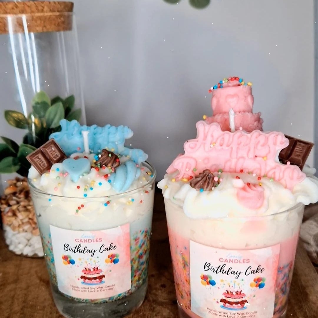 Birthday Cake Dessert Candle - Etsy