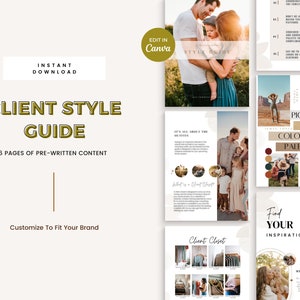 CANVA Client Style Guide Client Closet Template Wardrobe Guide Brand ...