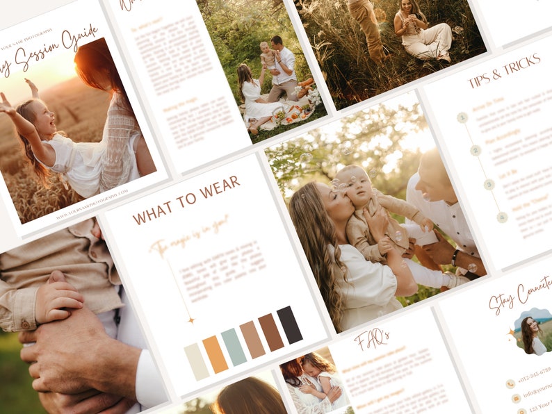 CANVA Photography Family Session Guide Client Welcome Packet Styling ...
