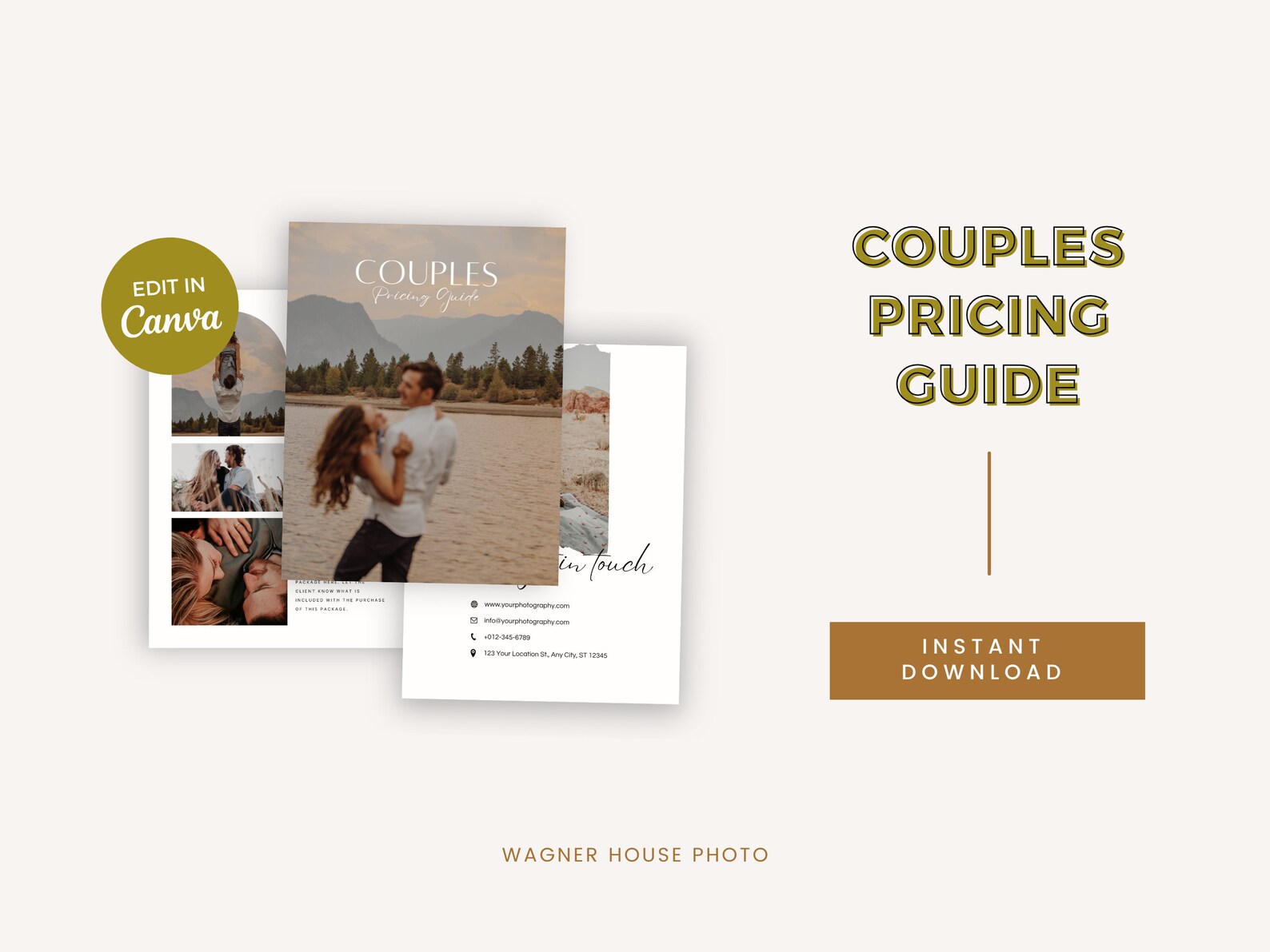 CANVA Couples Photography Pricing List Template Editable - Etsy
