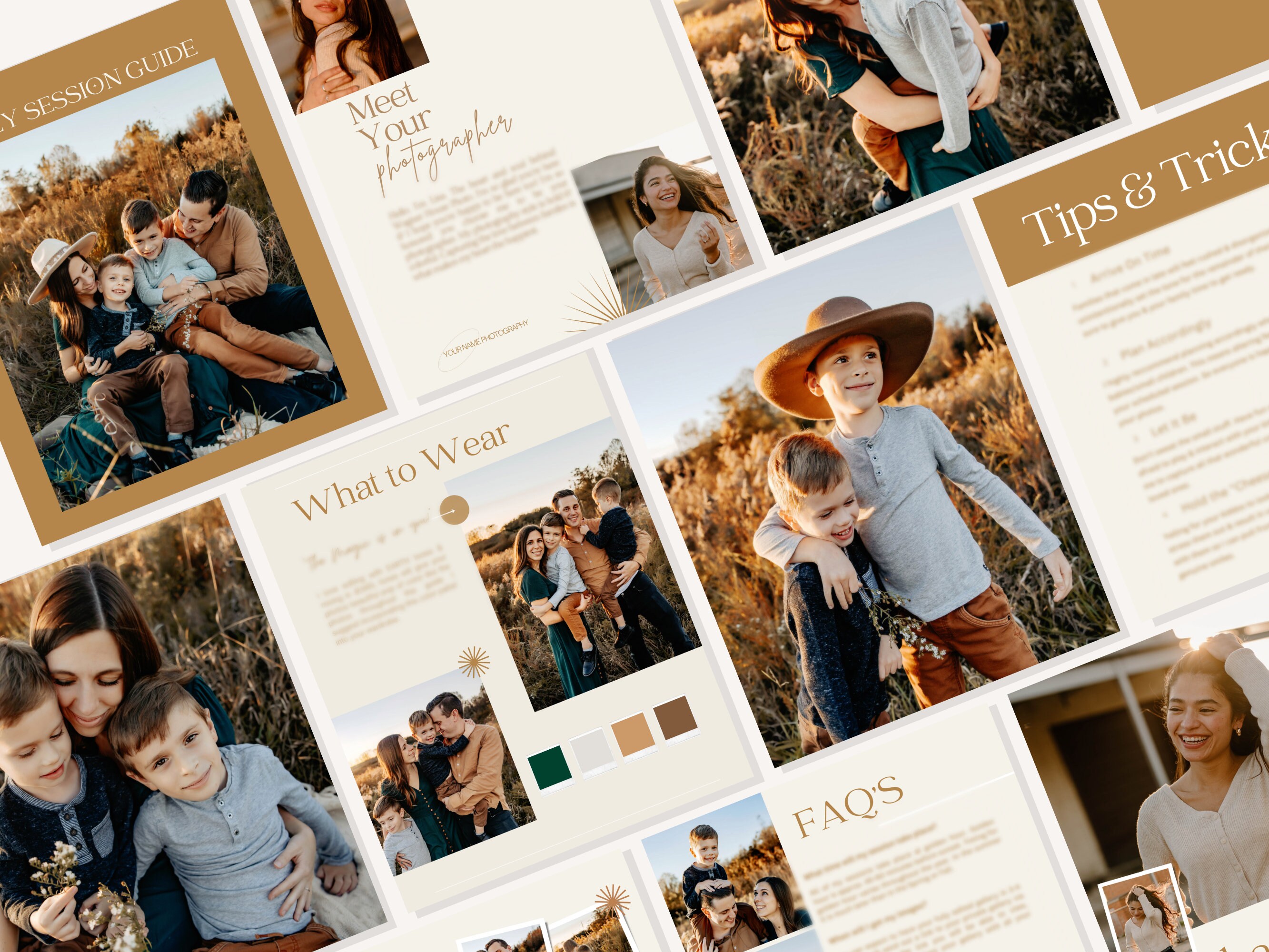 CANVA Photography Family Session Guide Client Welcome Packet Styling ...