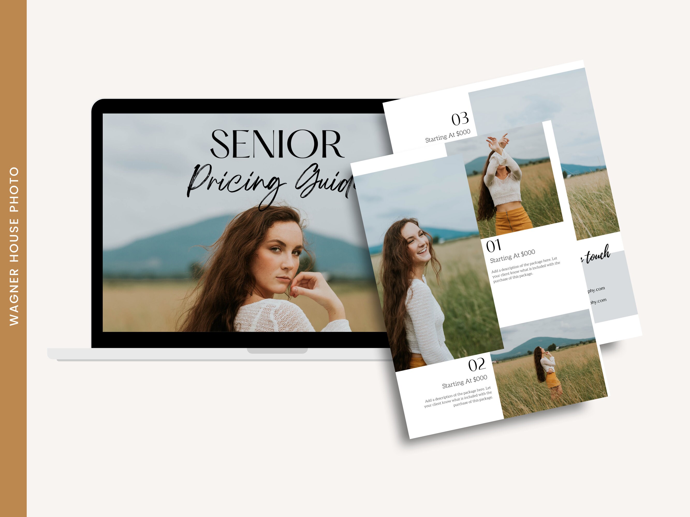 CANVA Senior Photography Pricing List Template Editable | Pricing Guide ...
