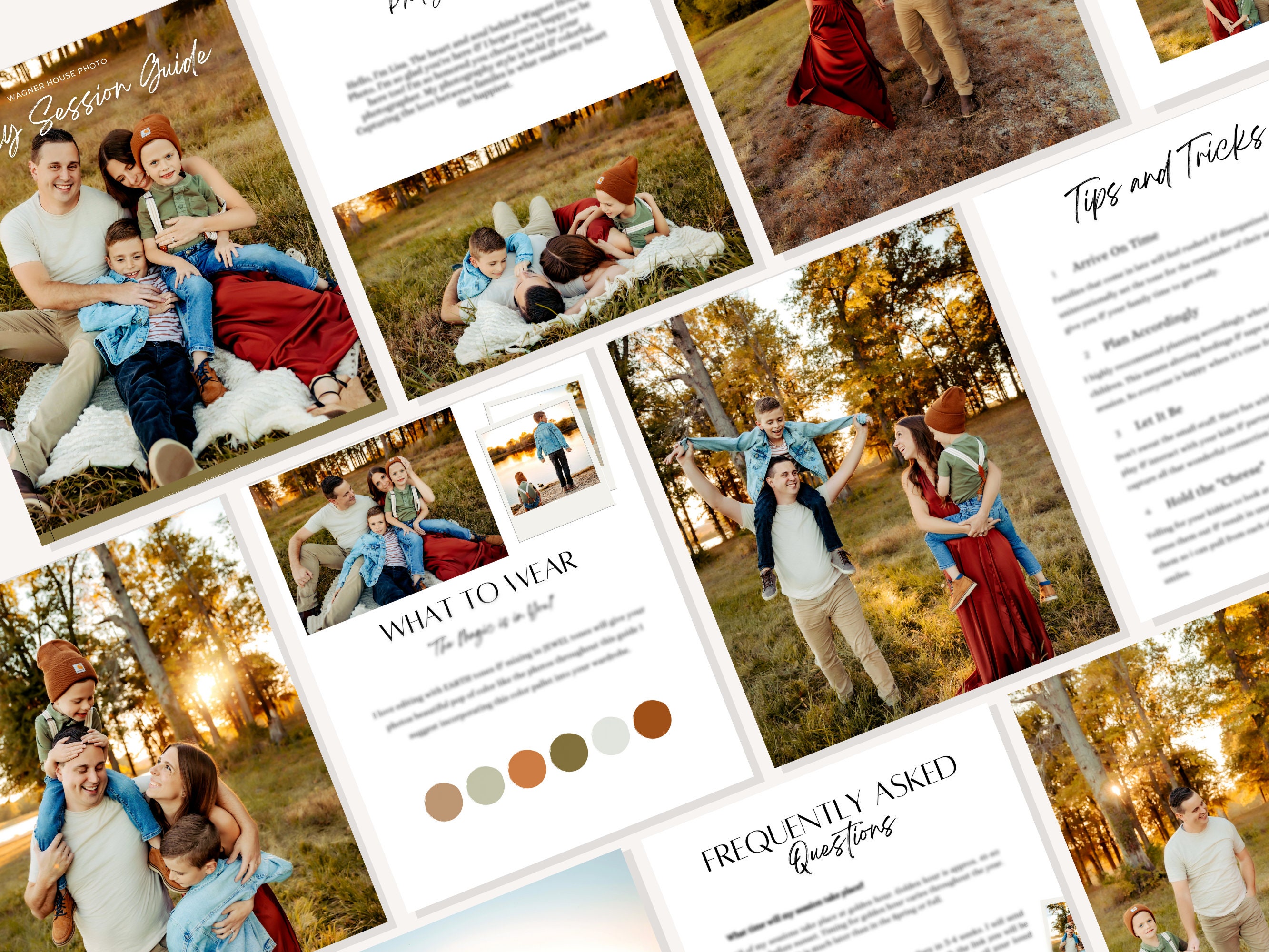 CANVA Photography Family Session Guide Client Welcome Packet Styling ...