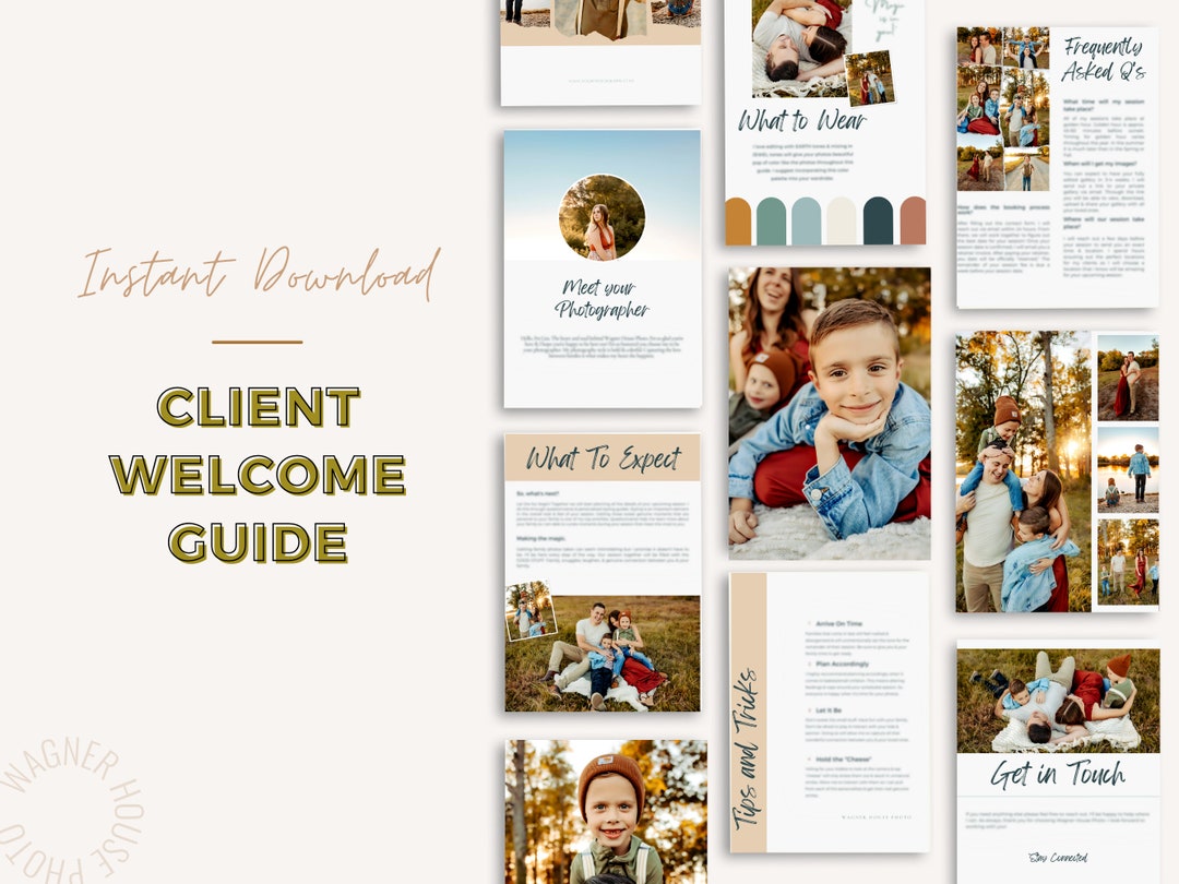 CANVA Photography Welcome Guide | Client Welcome Packet | Styling Guide ...