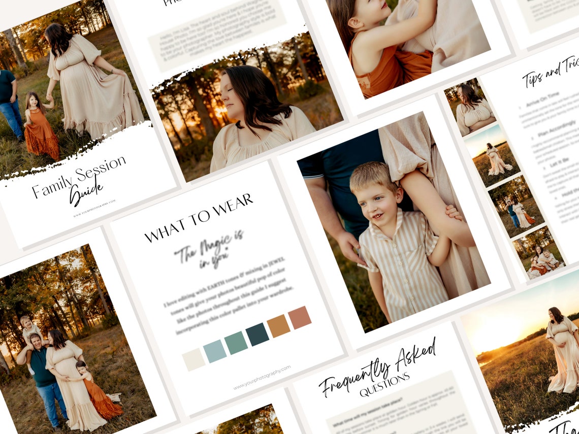 CANVA Photography Family Session Guide Client Welcome Packet Styling ...