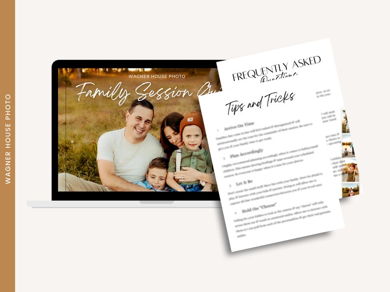 CANVA Photography Family Session Guide Client Welcome Packet - Etsy