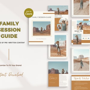 CANVA Photography Family Session Guide Client Welcome Packet Styling ...