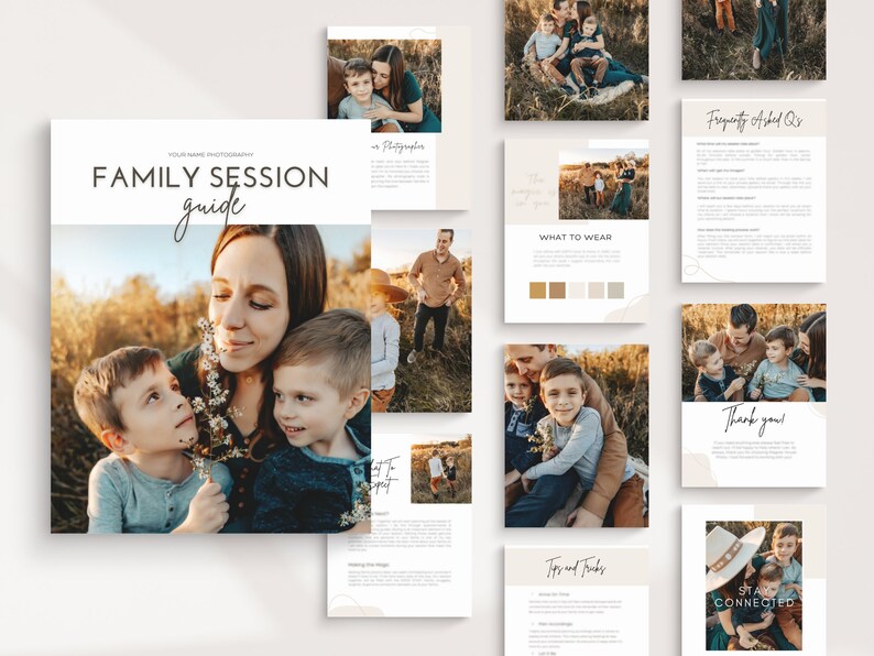 CANVA Photography Family Session Guide Client Welcome Packet Styling ...