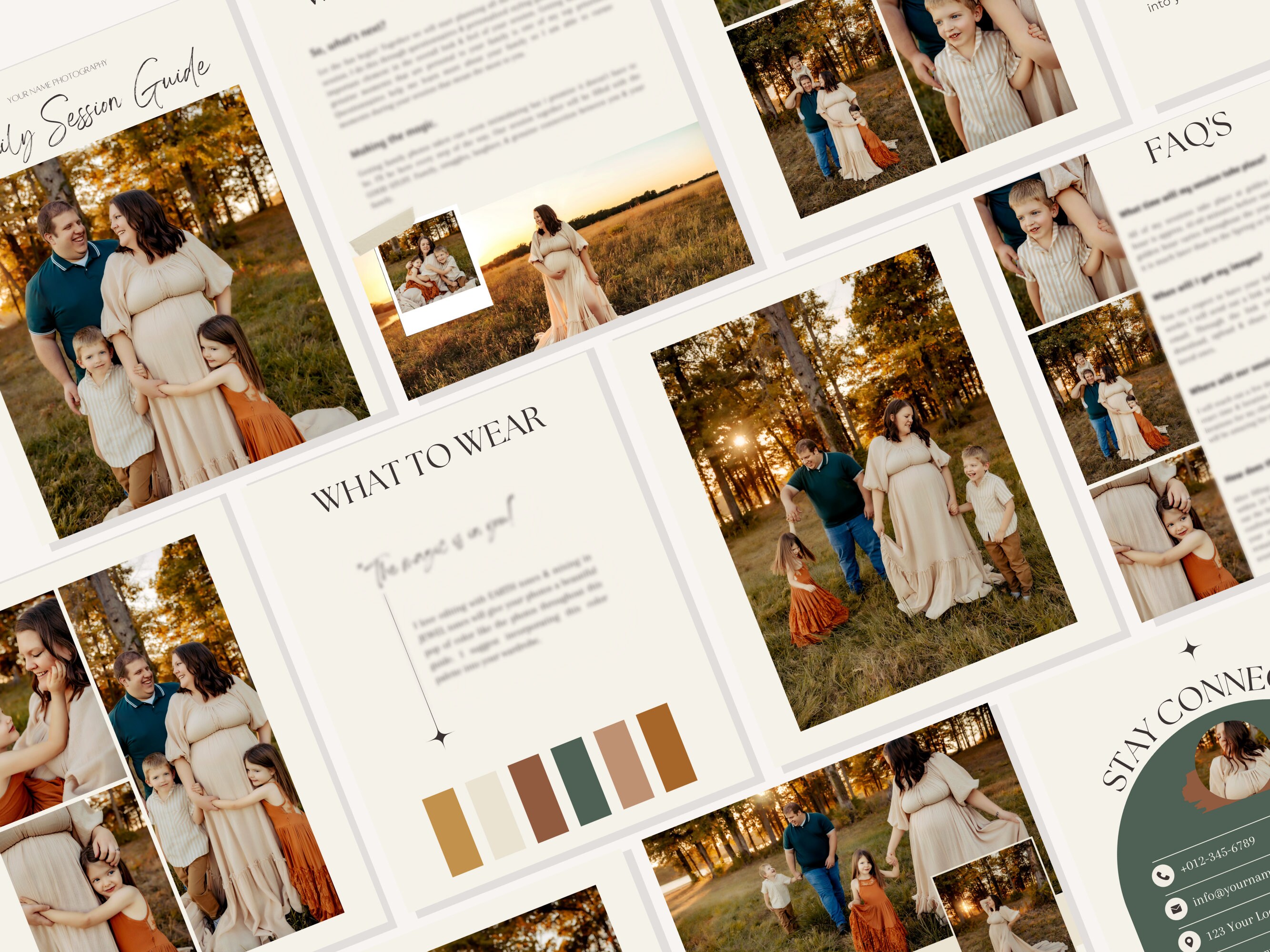 CANVA Photography Family Session Guide Client Welcome Packet Styling ...
