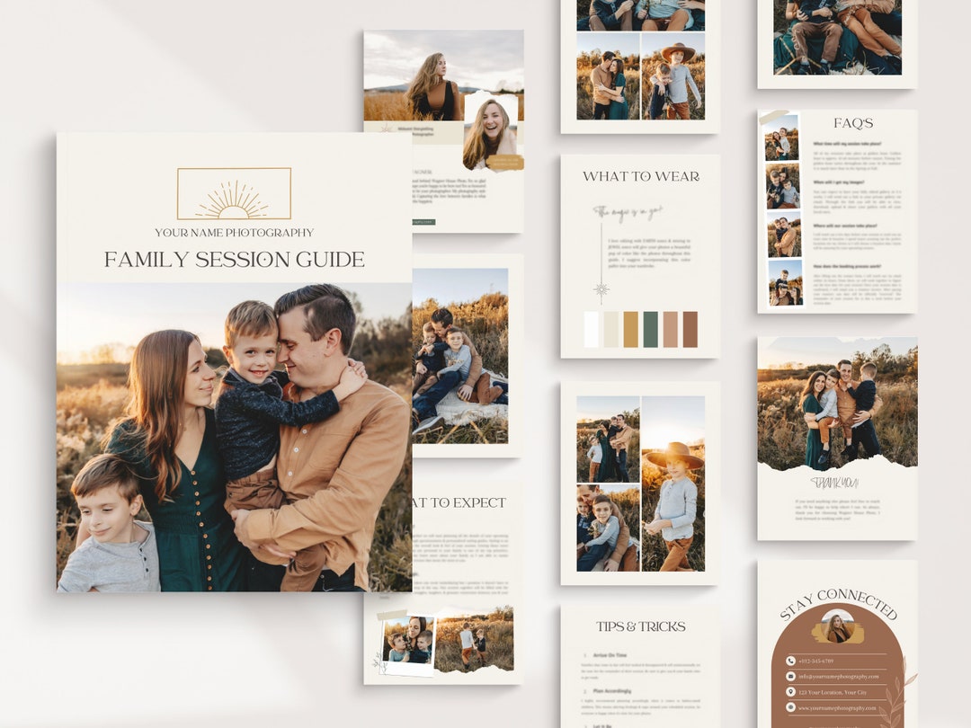 CANVA Photography Family Session Guide Client Welcome Packet Styling ...