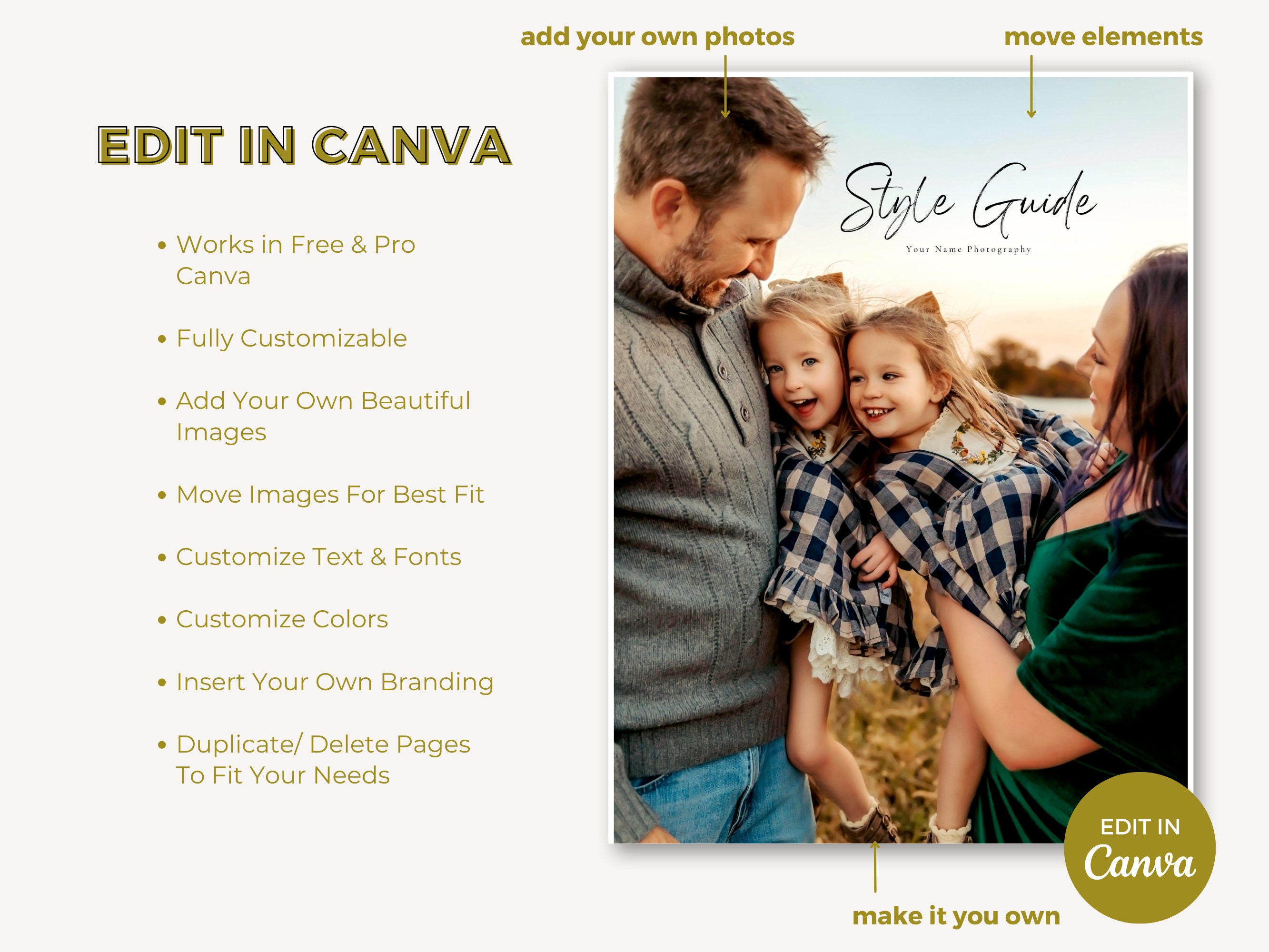 CANVA Client Style Guide Client Closet Template Wardrobe Guide Brand ...