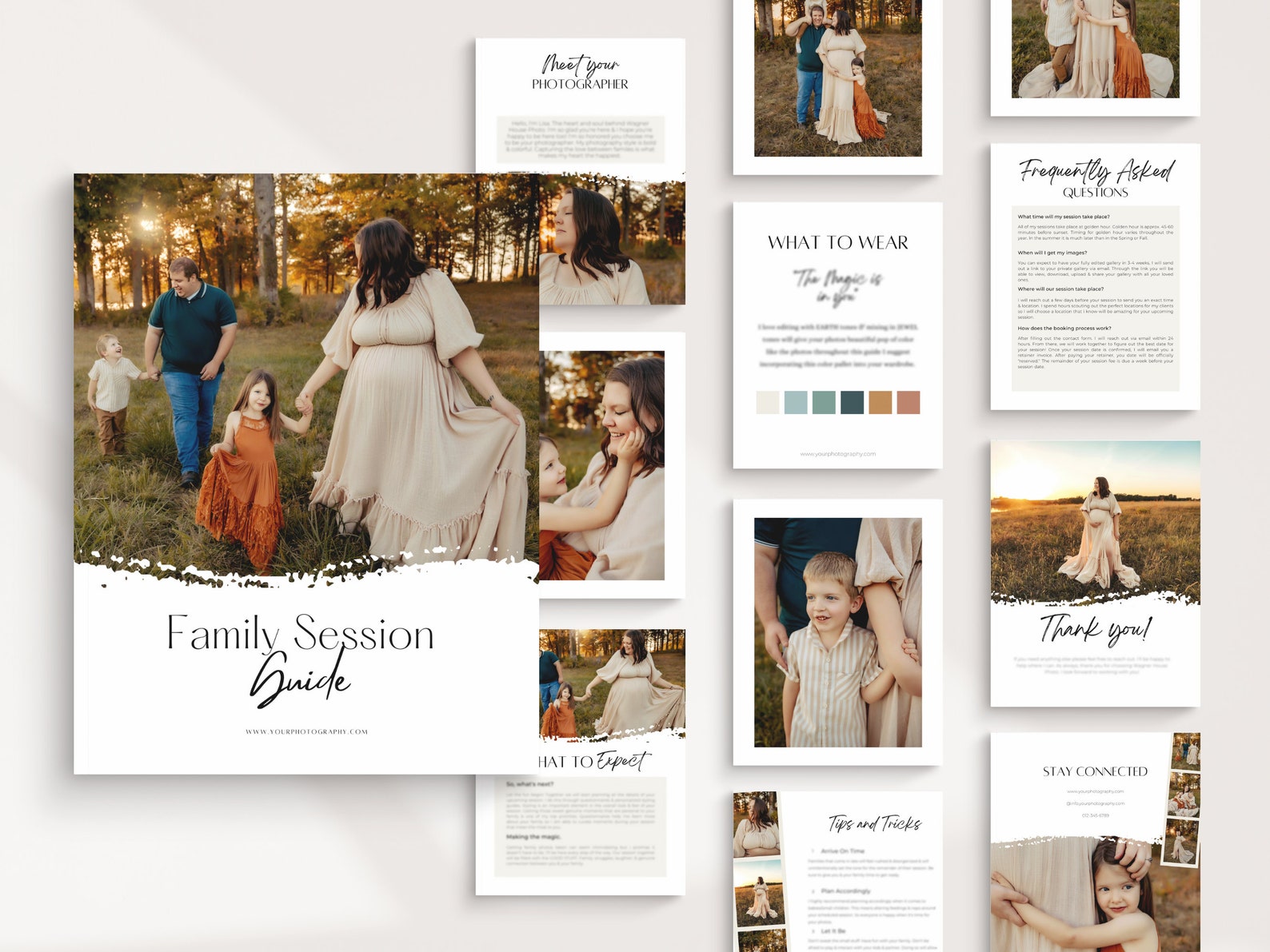 CANVA Photography Family Session Guide Client Welcome Packet Styling ...