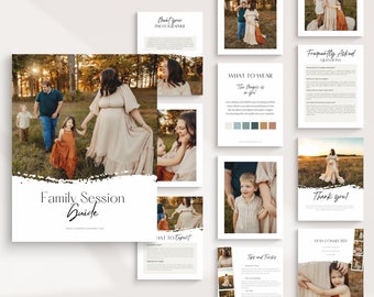 CANVA Photography Family Session Guide Client Welcome Packet - Etsy