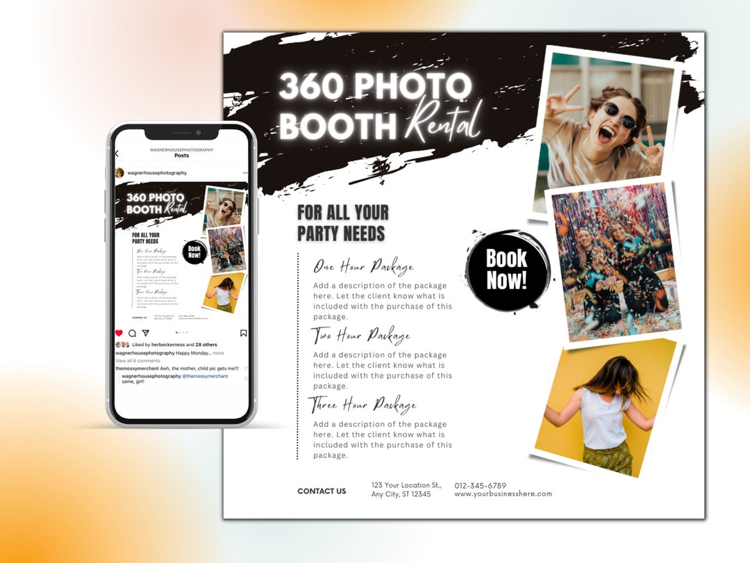 CANVA 360 Photo Booth | 360 Photobooth Flyer | 360 Photo Booth Flyer ...