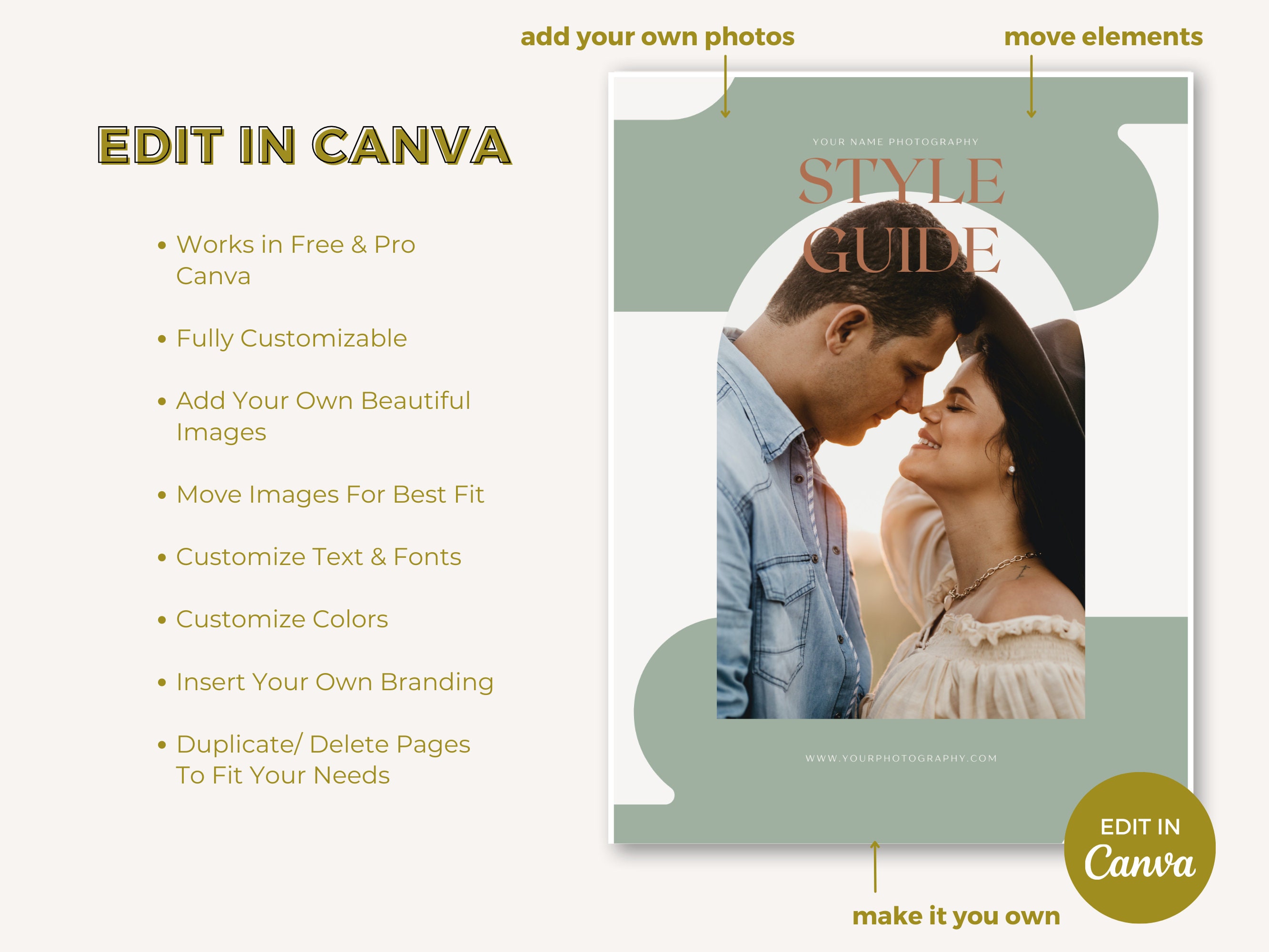 CANVA Client Style Guide Client Closet Template Wardrobe Guide Brand ...