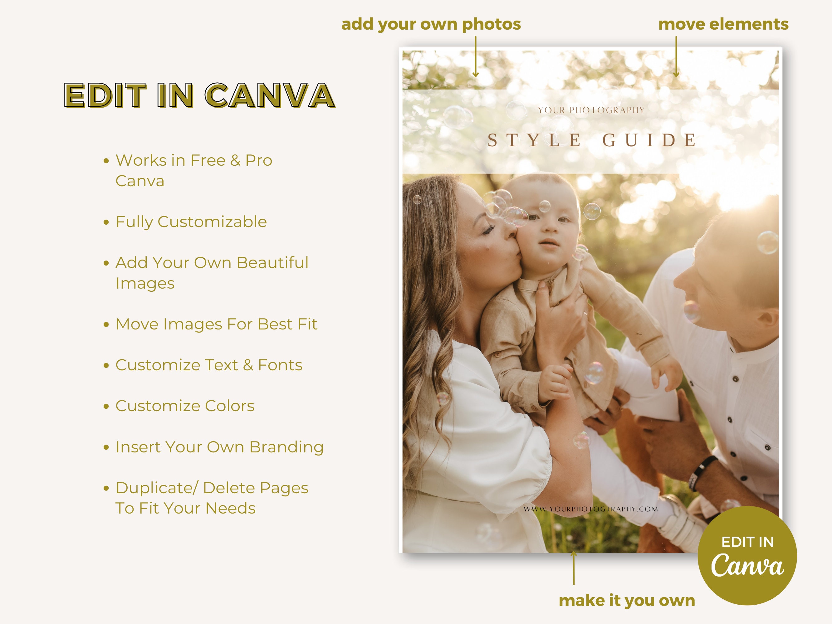 CANVA Client Style Guide Client Closet Template Wardrobe Guide Brand ...