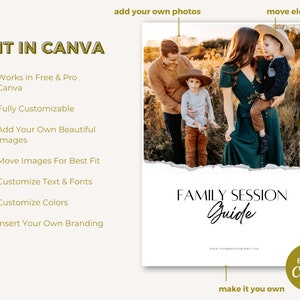 CANVA Photography Family Session Guide Client Welcome Packet Styling ...