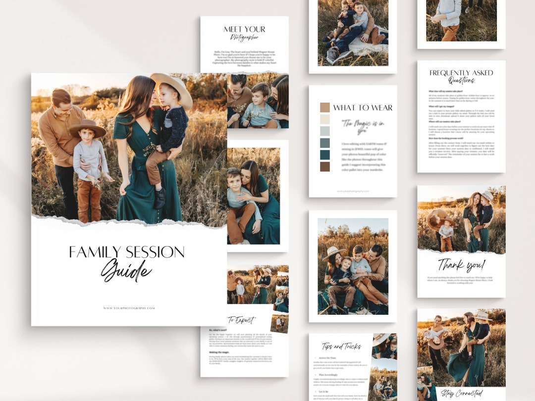 CANVA Photography Family Session Guide Client Welcome Packet Styling ...