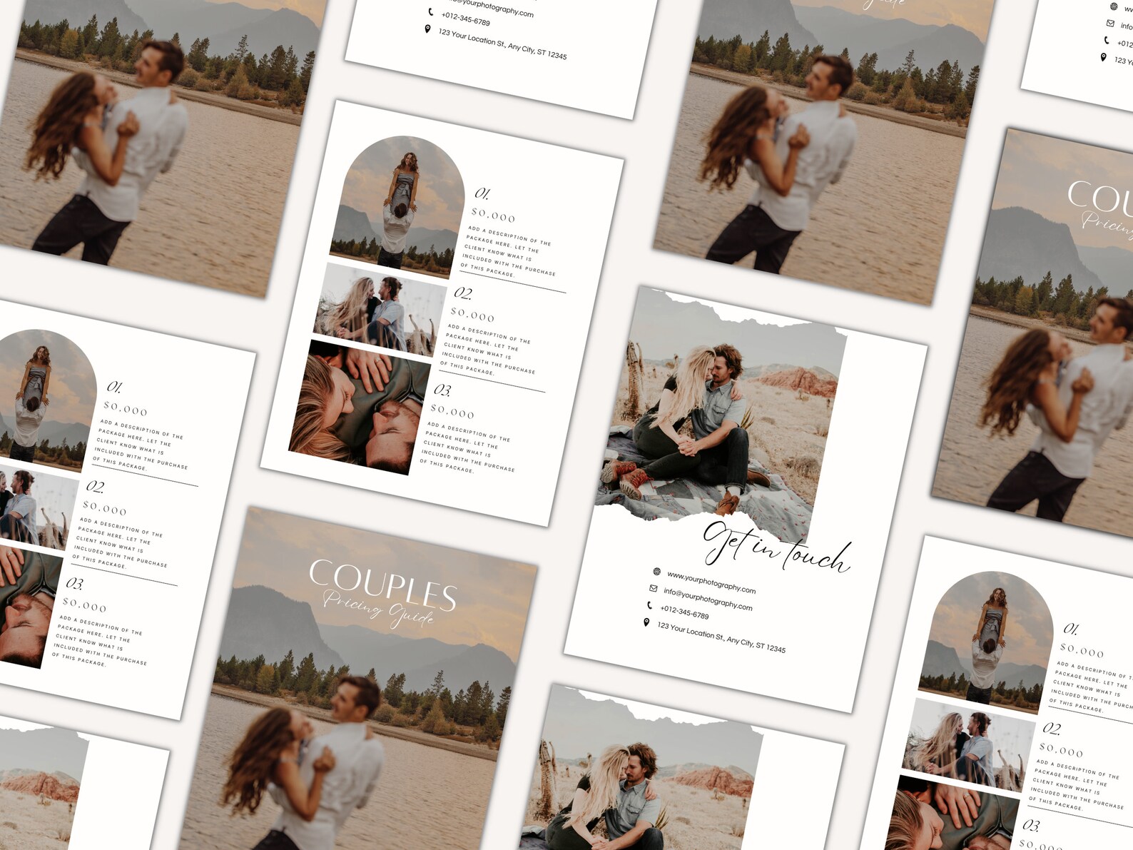 CANVA Couples Photography Pricing List Template Editable - Etsy