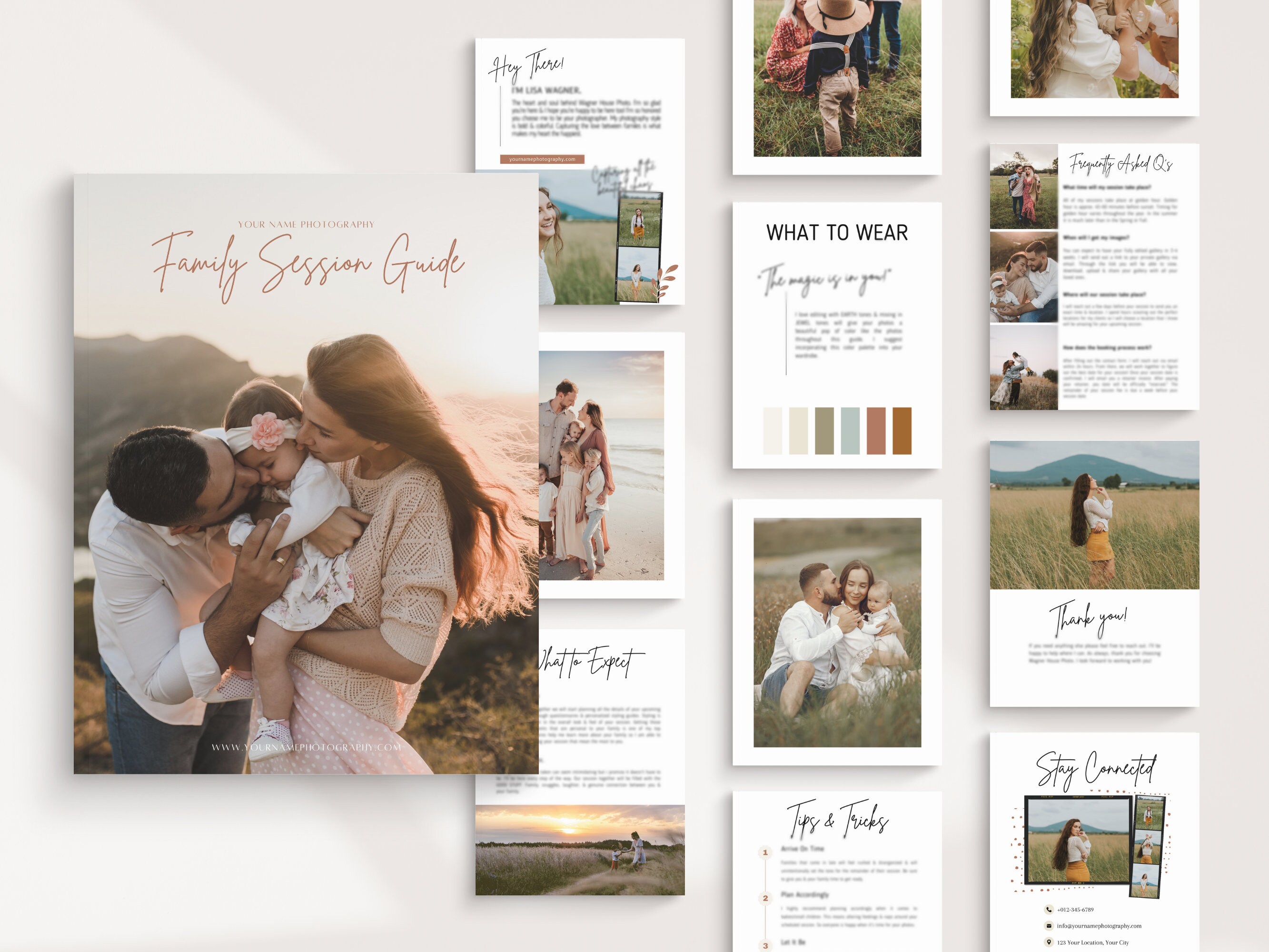 CANVA Photography Family Session Guide Client Welcome Packet Styling ...